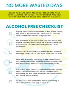Alcohol Free Checklist – No More Wasted Days